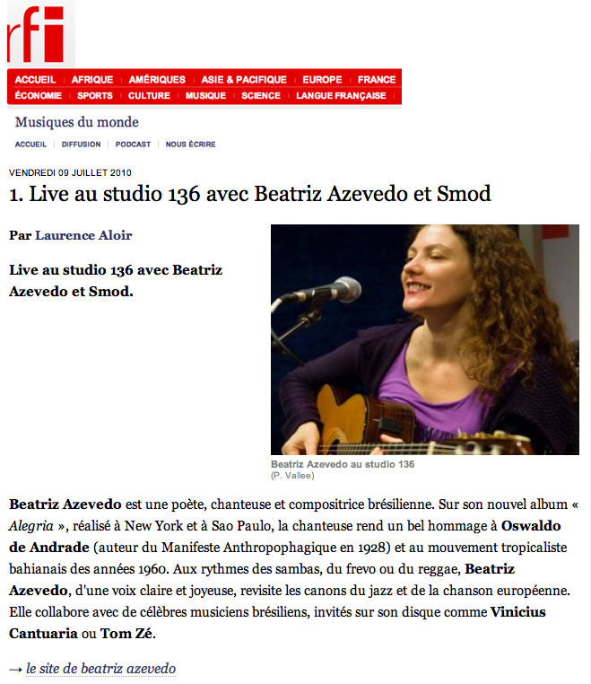 Radio France | B E A T R I Z AZEVEDO